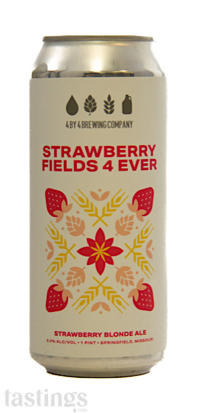 4 By 4 Brewing Company Strawberry Blonde Ale Fruit Beer USA Beer Review ...