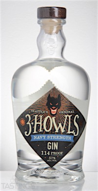 3 Howls Navy Strength Gin USA Spirits Review | Tastings