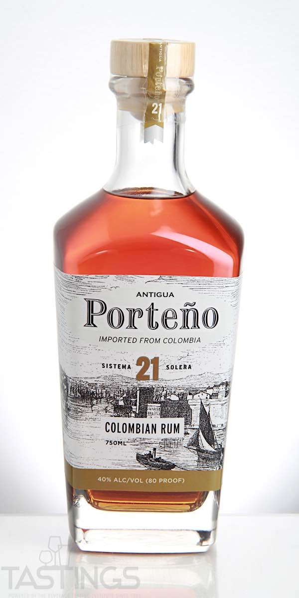 Antigua Porteno 21 Year Aged Rum Colombia Spirits Review | Tastings