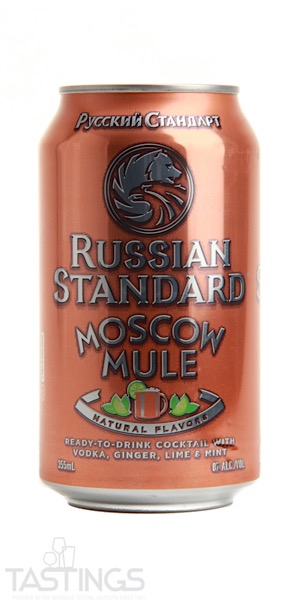 Russian Standard Moscow Mule Ready to Drink Cocktail Russia RTD Review ...