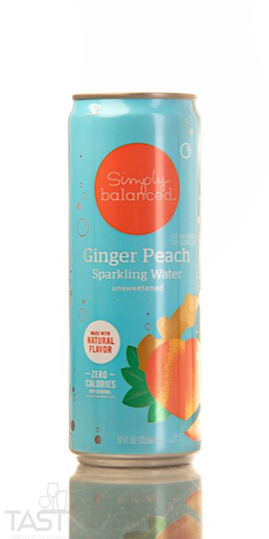 Simply Balanced Ginger Peach Sparkling Water Water Review | Tastings