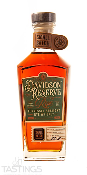 Davidson Reserve Small Batch Tennessee Straight Rye Whiskey USA Spirits ...