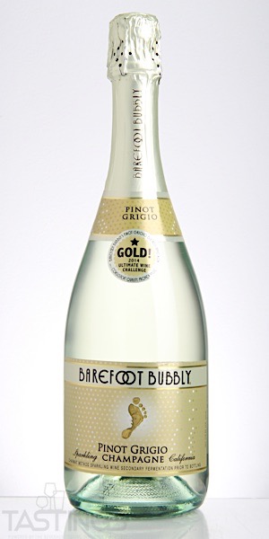 Barefoot Bubbly NV Sparkling Pinot Grigio California USA Wine Review | Tastings