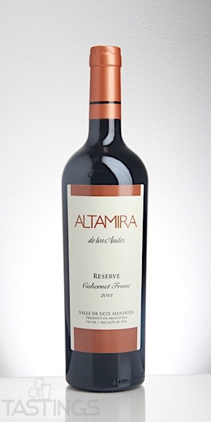Altamira del los Andes 2013 Reserve Cabernet Franc Uco Valley Argentina ...