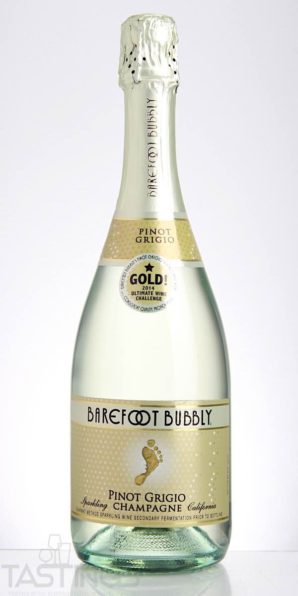 Barefoot Bubbly NV Sparkling Pinot Grigio California USA Wine Review | Tastings