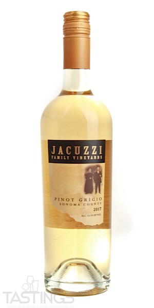 Jacuzzi 2017 Pinot Grigio Sonoma County USA Wine Review | Tastings