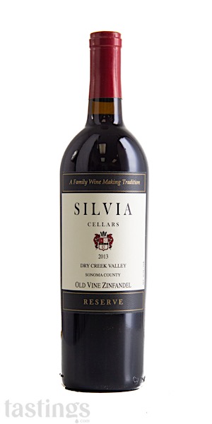 Silvia Cellars 2013 Reserve Old Vine Zinfandel Dry Creek Valley USA ...