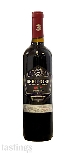 Beringer 2019 Founders Estate Merlot California USA Wine Review | Tastings